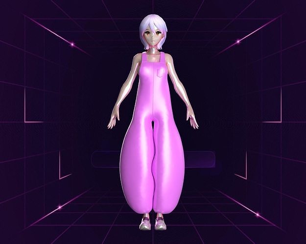 3D model Girls Meta Fashion Dress VR / AR / low-poly | CGTrader