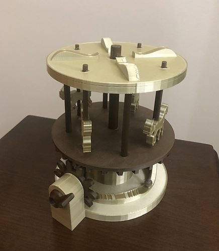 Carousel Mechanical Moving 3D model 3D printable | CGTrader