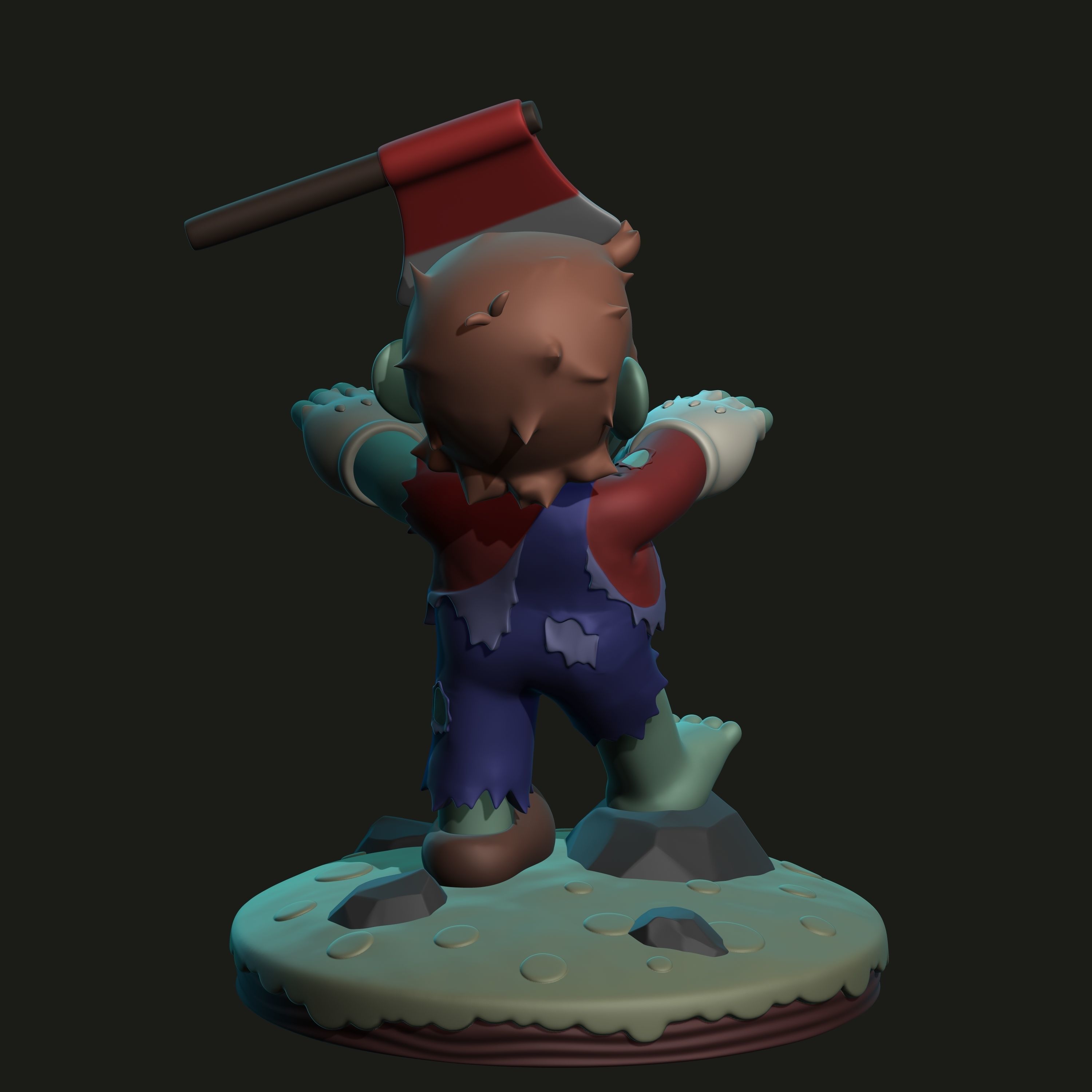 Mario Bros - Mario Zombie 3D model 3D printable | CGTrader