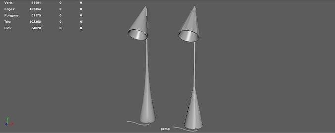 Cone shape light 3D model | CGTrader