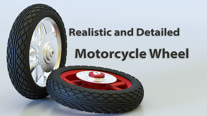realistic and detailed motorcycle wheel 3D model | CGTrader
