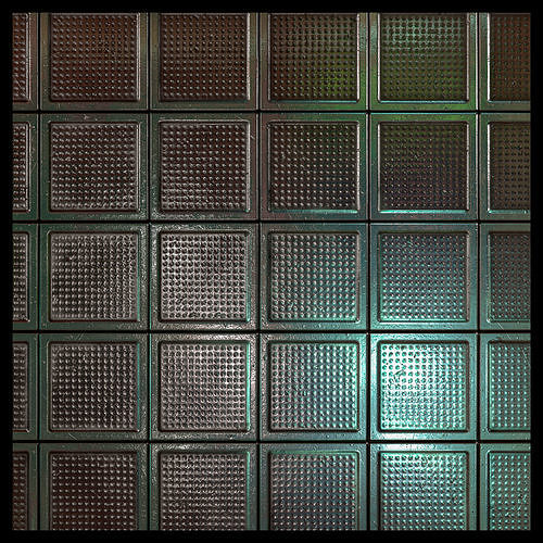 Green glass block wall 3D model | CGTrader