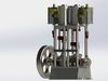 A SIMPLE 2 CYLINDER VERTICAL STEAM ENGINE WITH SLIDE VALVE 3D model ...