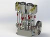 A SIMPLE 2 CYLINDER VERTICAL STEAM ENGINE WITH SLIDE VALVE 3D model ...