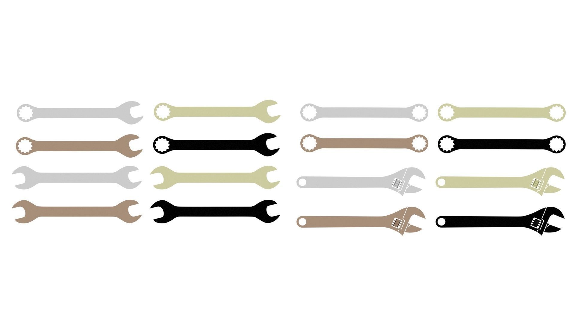 Wrenches Set 3D model | CGTrader