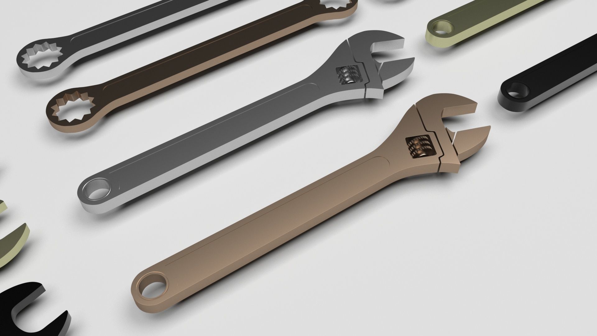 Wrenches Set 3D model | CGTrader