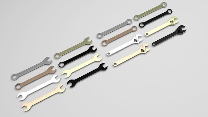 Wrenches Set 3D model | CGTrader
