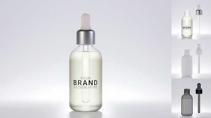 3D model Cosmetic serum bottle VR / AR / low-poly | CGTrader