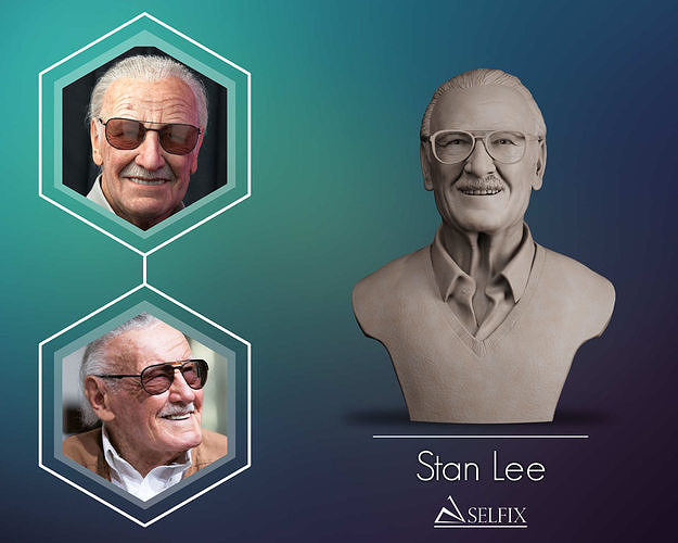 Stan Lee 3D model 3D printable | CGTrader