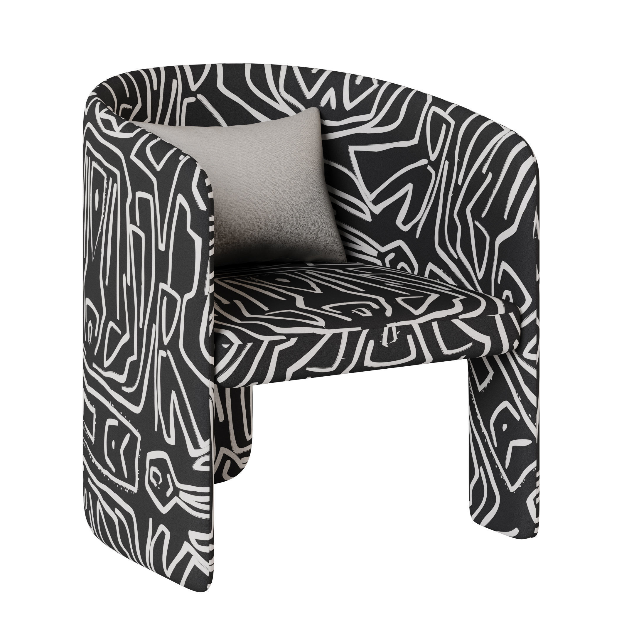 Cali chair collection with five different variations 3D model | CGTrader