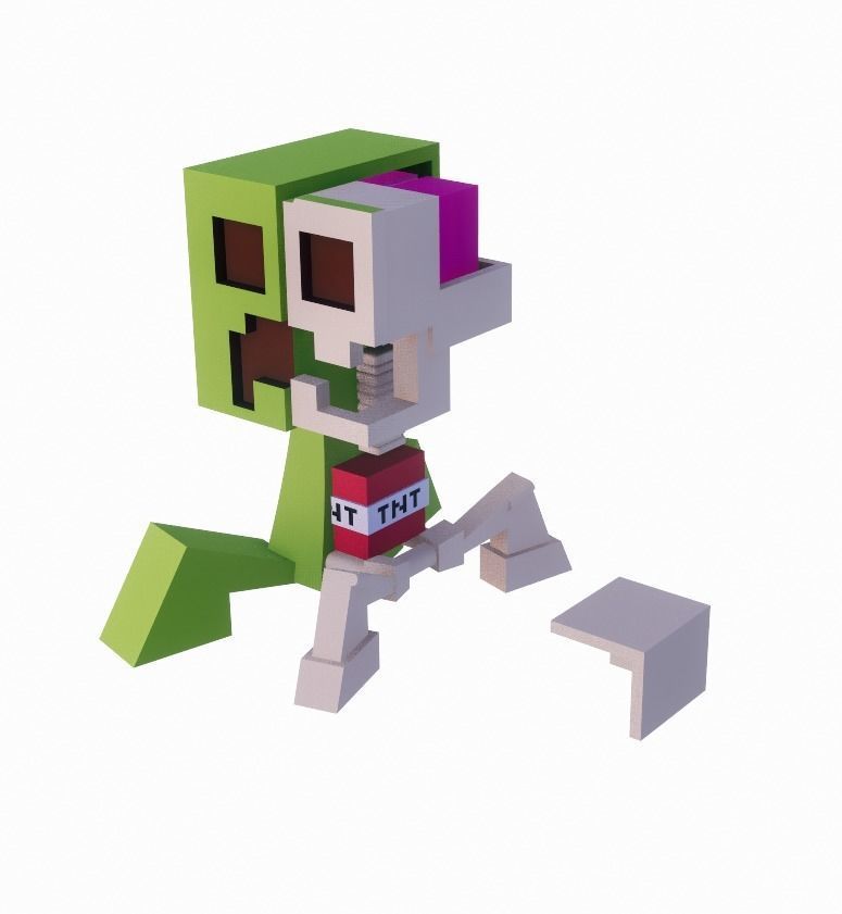 MINECRAFT ANATOMY CREEPER 3D model | CGTrader