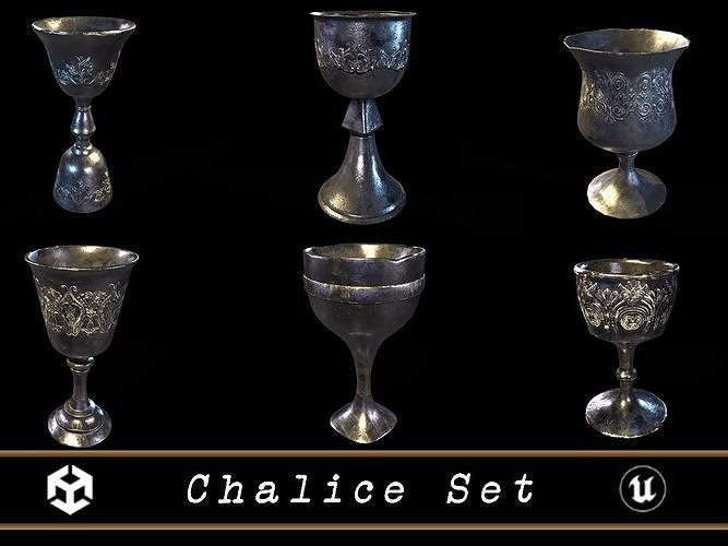 3D Model Collection Chalice Set VR / AR / low-poly | CGTrader