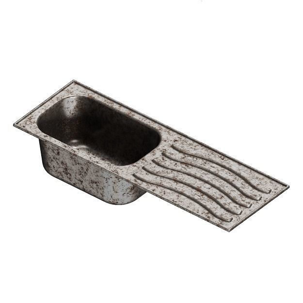 Rusty Kitchen Sink Drainboard 3D model | CGTrader