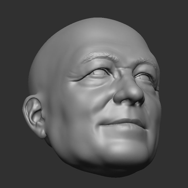 SIR ALEX FERGUSON HEAD WITHOUT HAIR 3D STL FOR PRINT 3D model 3D ...