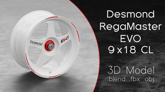 Desmond RegaMaster EVO Centerlock Wheel 3D Model 3D model | CGTrader