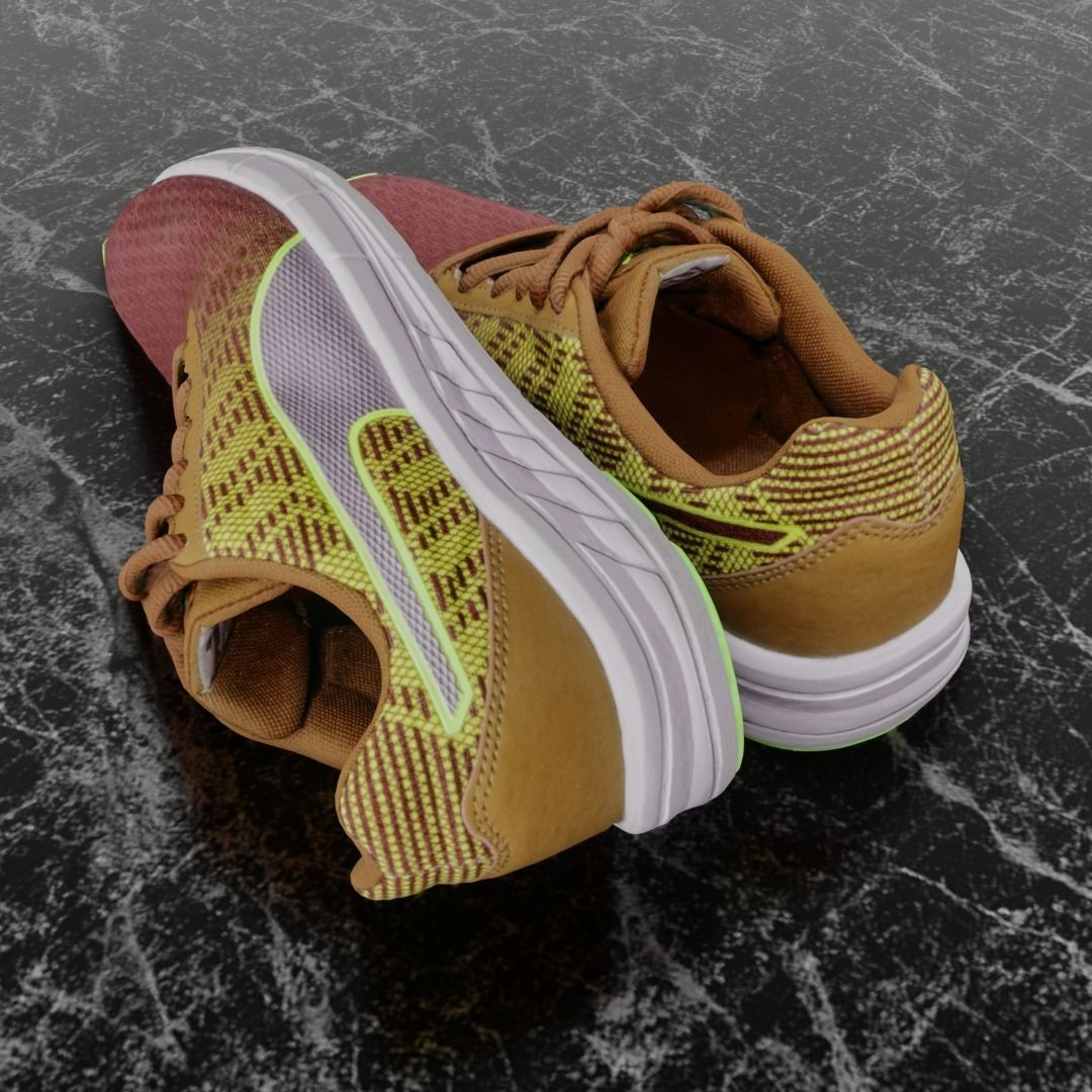 3D model PUMA 3D SHOES - YELLOW VR / AR / low-poly | CGTrader