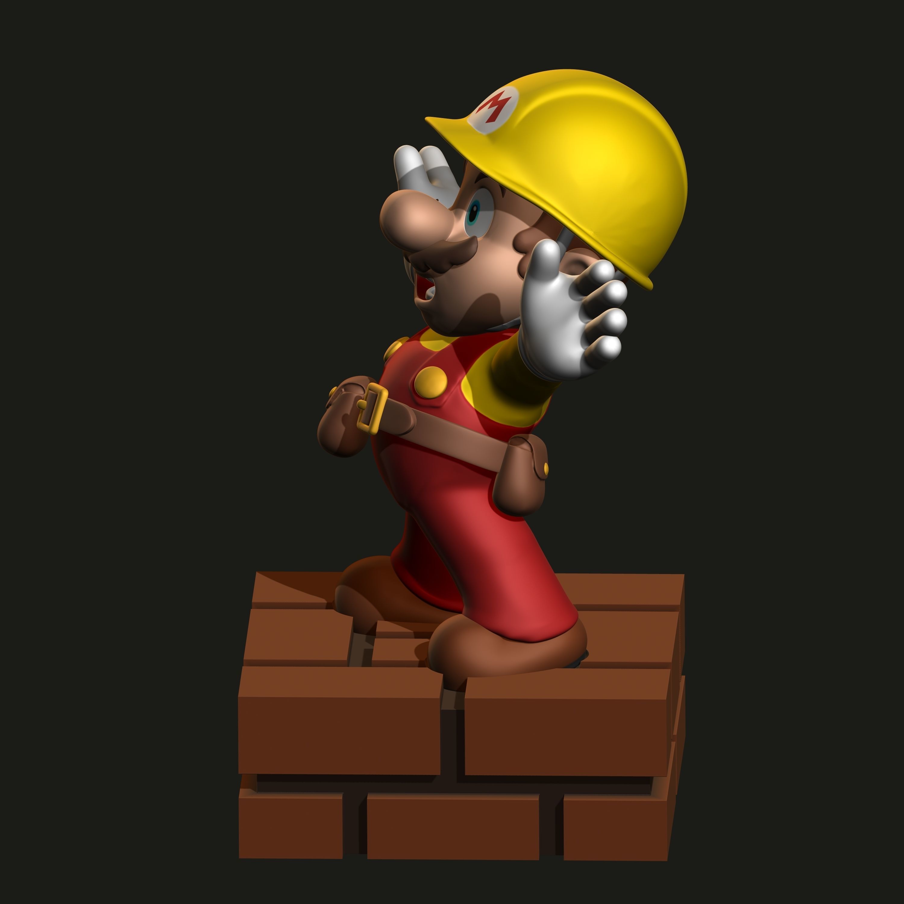 Mario Bros - Mario Builder 3D model 3D printable | CGTrader