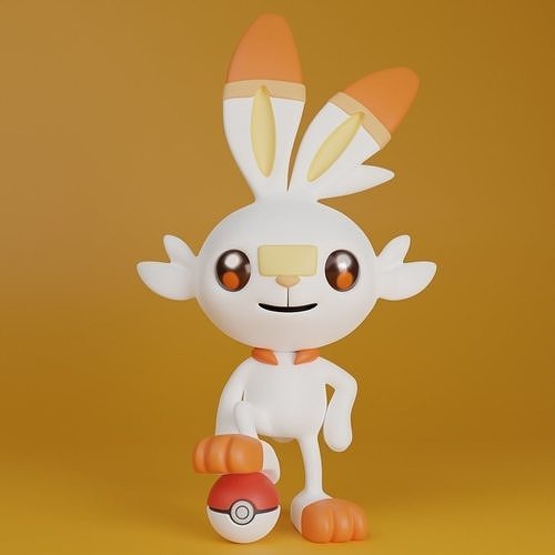 Scorbunny 3D model 3D printable | CGTrader