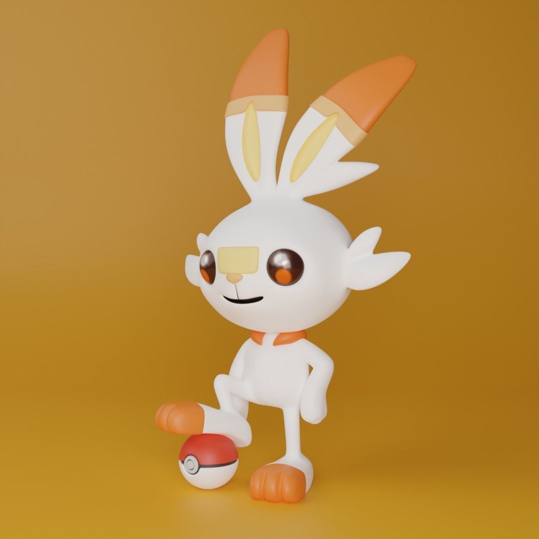 Scorbunny 3D model 3D printable | CGTrader