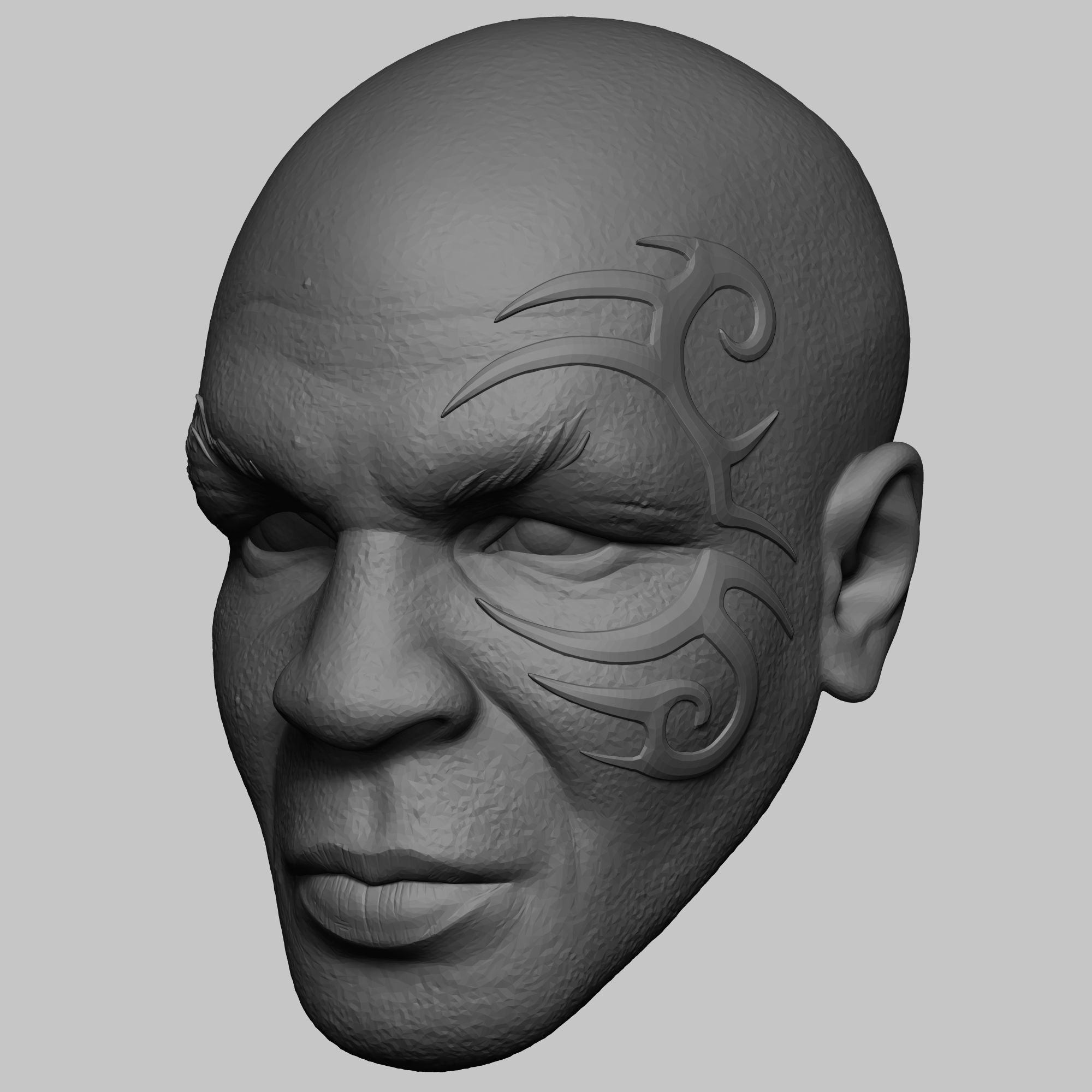 MIKE TYSON - HEAD CUSTOM 3D model 3D printable | CGTrader