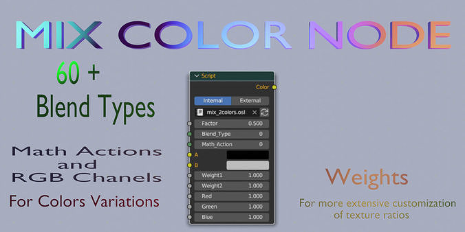 Mix Color Node for Blender 3D model | CGTrader