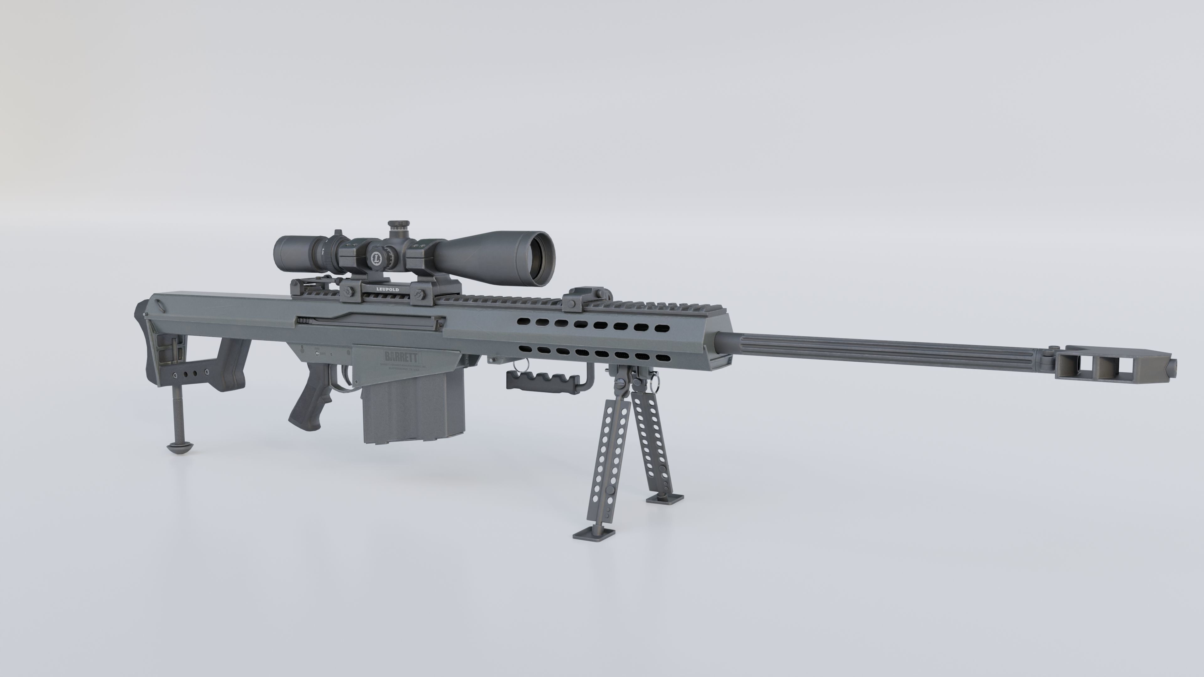 Sniper Rifle - Barrett M82A1 3D model animated rigged | CGTrader