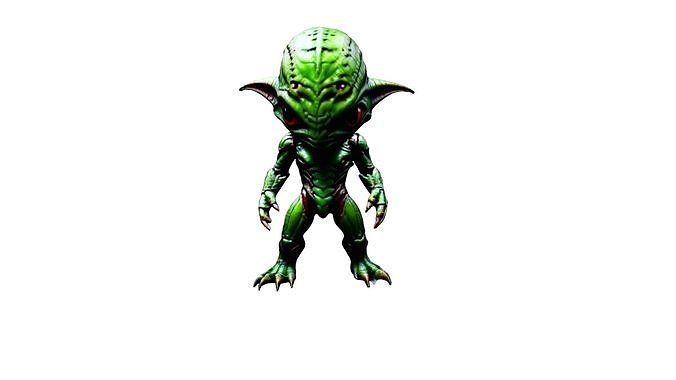 Mini Alien 3D Model - Extraterrestrial Visitor 3D model | CGTrader