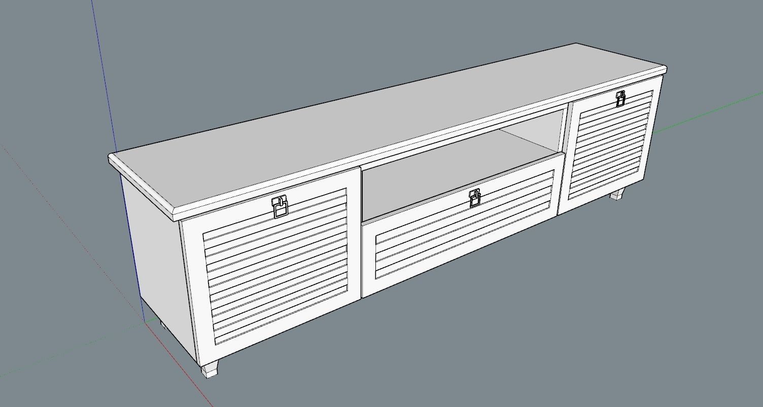 3D model TV UNIT MODEL VR / AR / low-poly | CGTrader