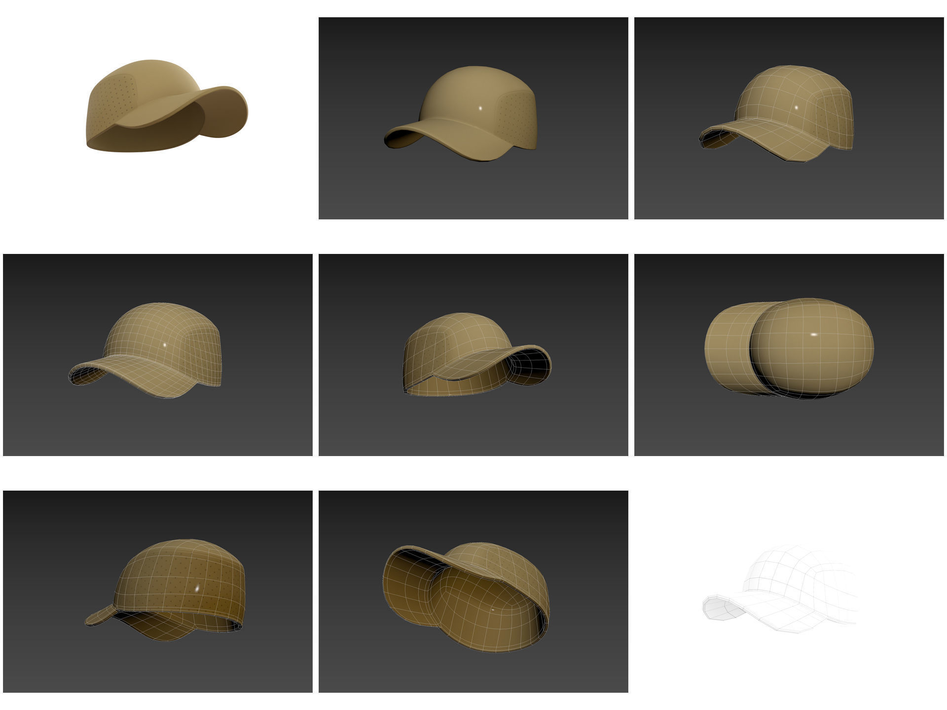 Hats and Helmets Pack 10 3D model | CGTrader