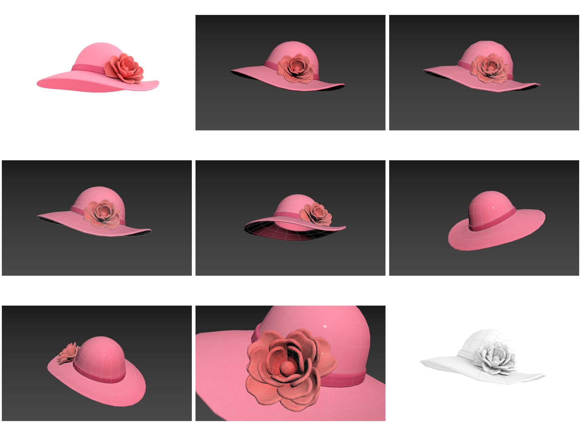 Hats and Helmets Pack 10 3D model | CGTrader