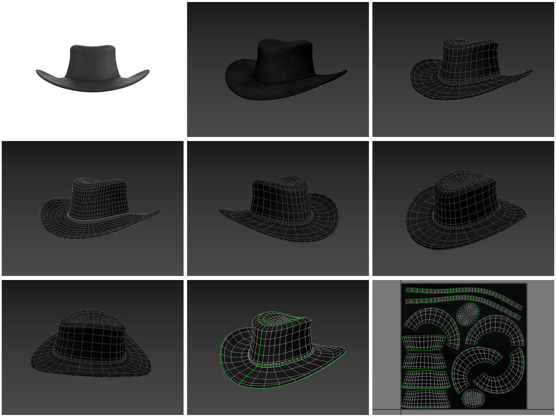 Hats and Helmets Pack 10 3D model | CGTrader