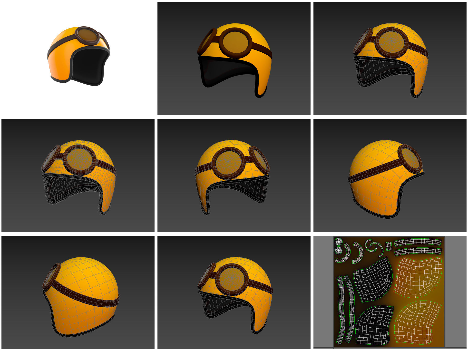 Hats and Helmets Pack 10 3D model | CGTrader