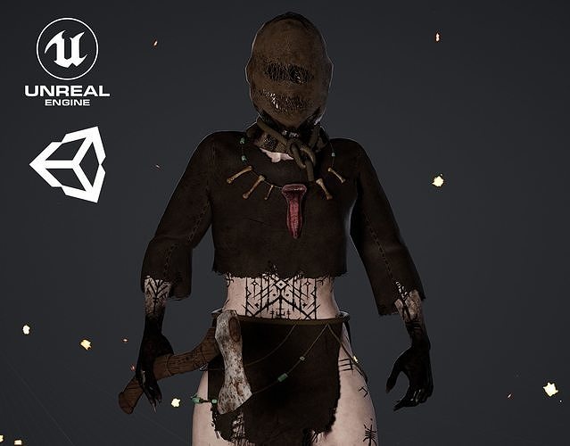 3D model Witch Game Ready Low-poly 3D model VR / AR / low-poly | CGTrader