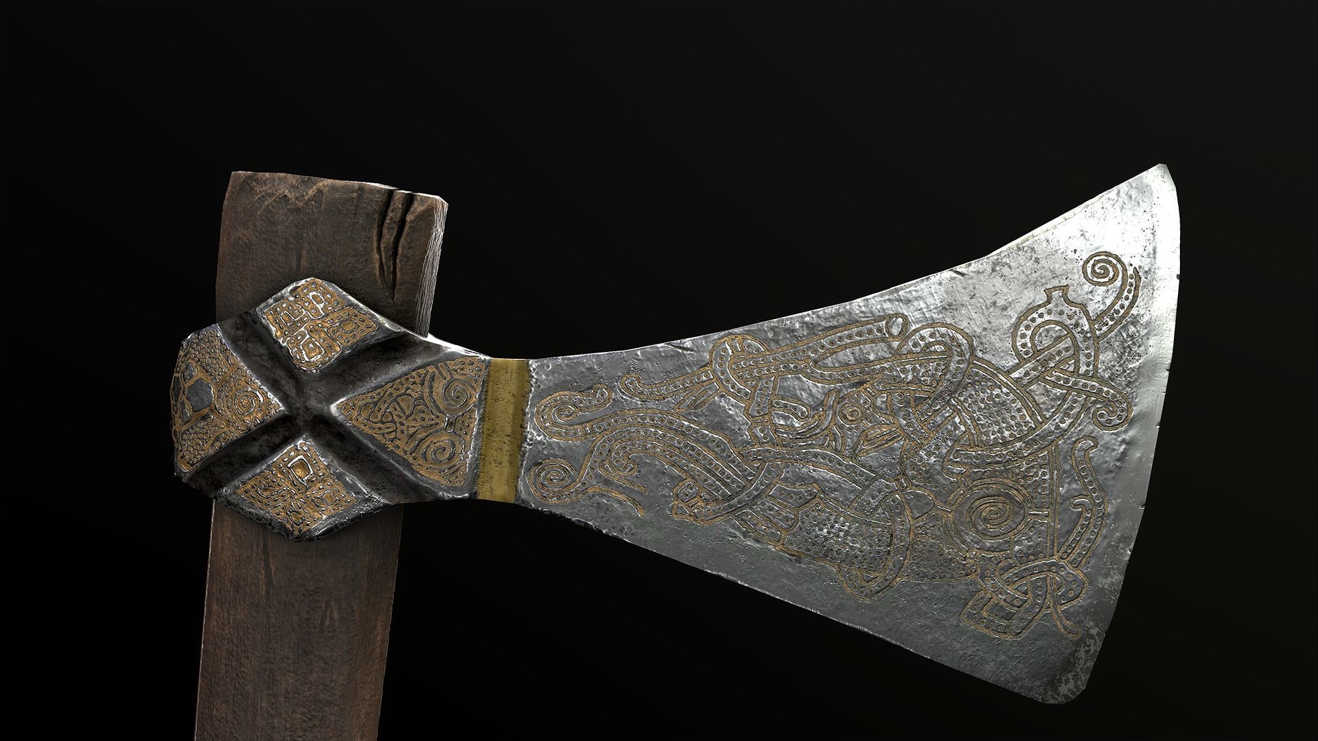 3D model Viking Axe Mammen Low-poly 3D model VR / AR / low-poly | CGTrader