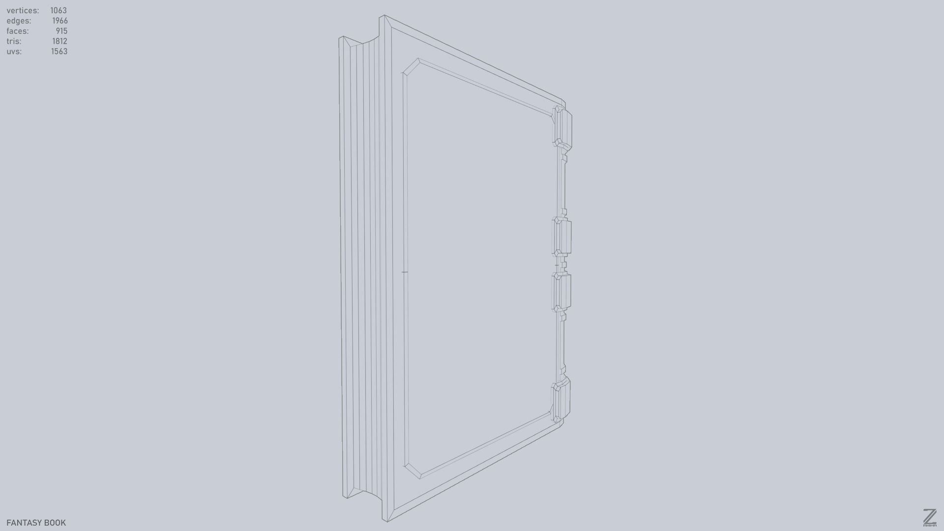 3D model Fantasy book VR / AR / low-poly | CGTrader