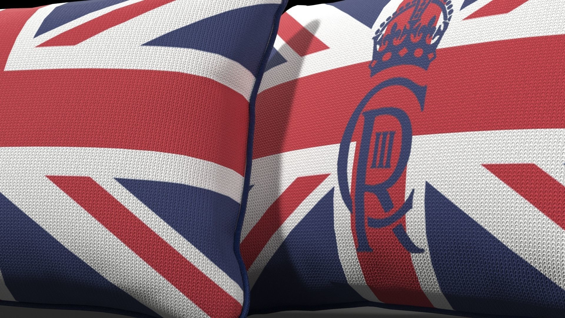 3D model Union Jack Pillow - 3 variations VR / AR / low-poly | CGTrader