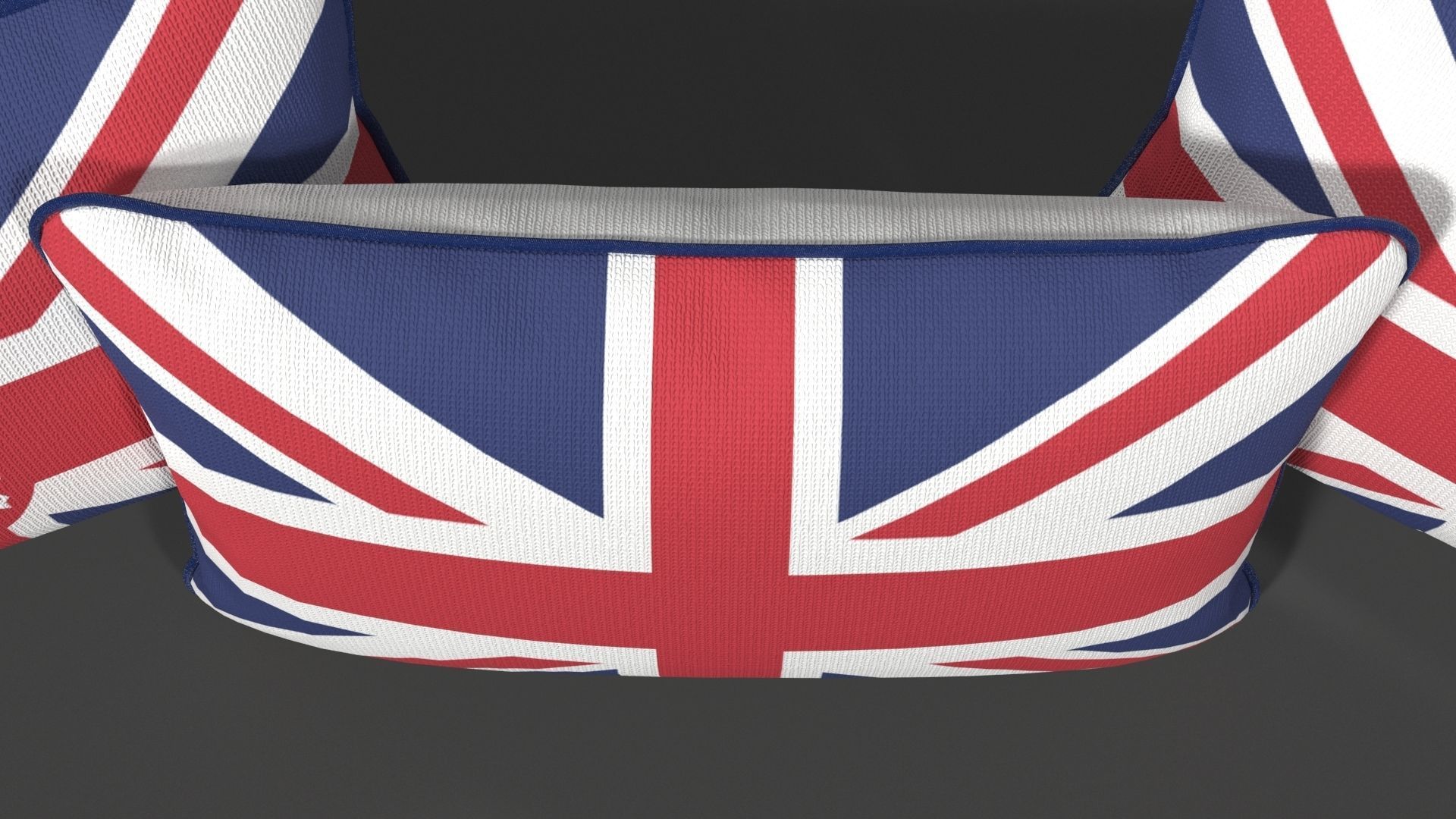 3D model Union Jack Pillow - 3 variations VR / AR / low-poly | CGTrader