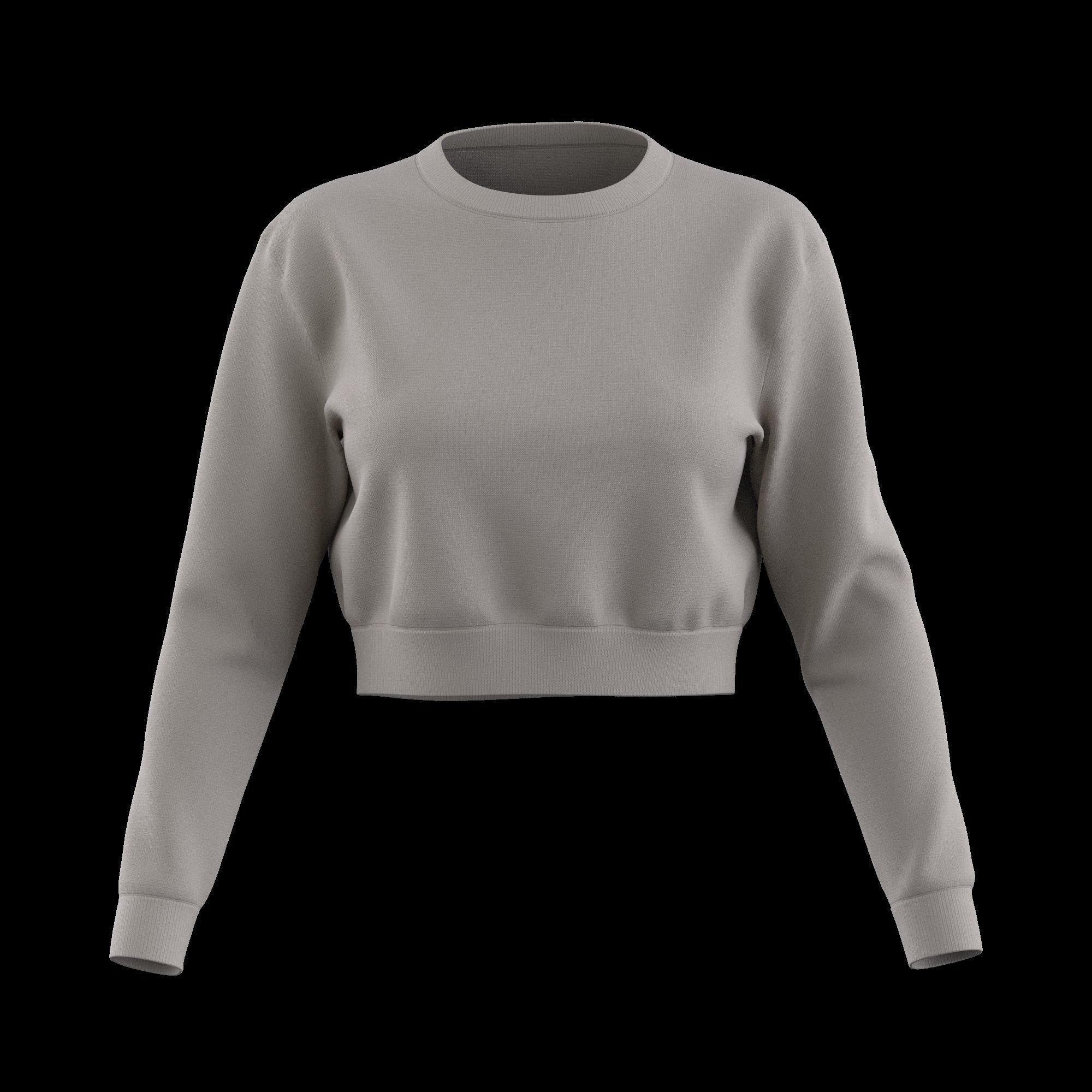 Crop women sweatshirts 3D model | CGTrader