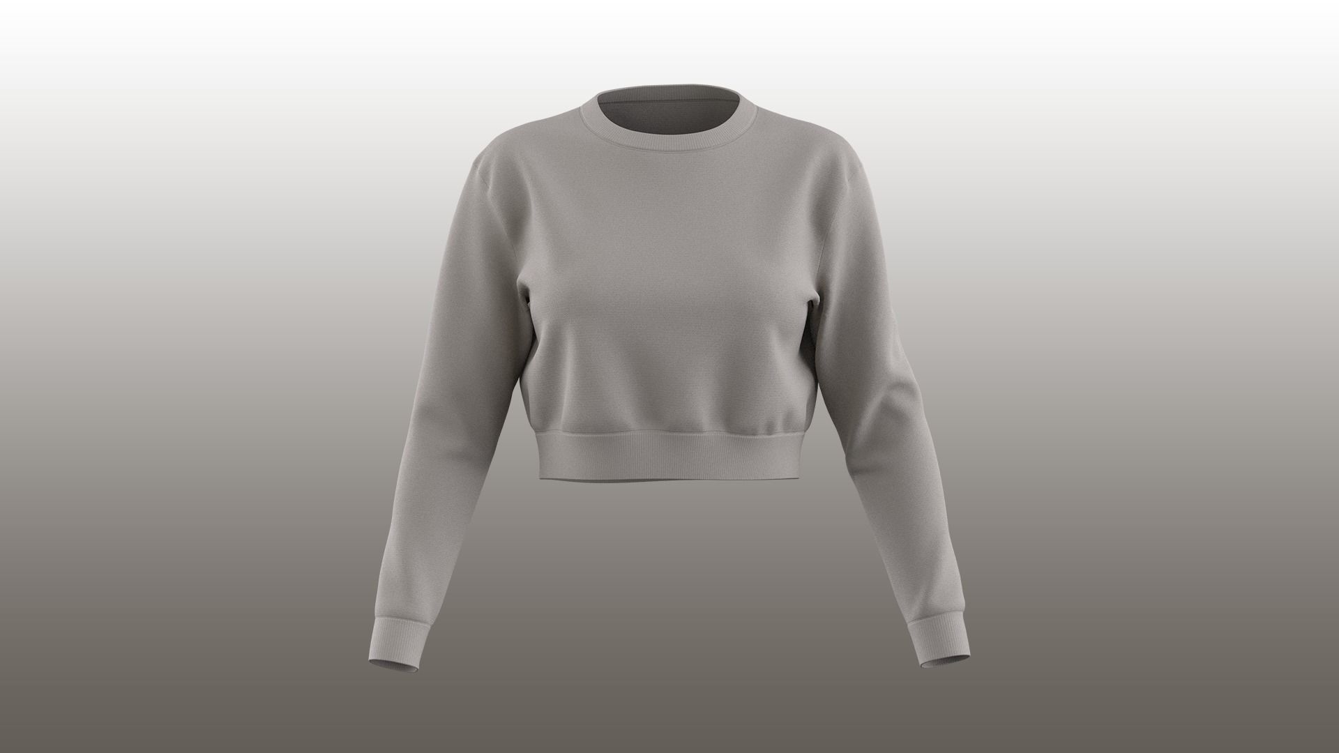 Crop women sweatshirts 3D model | CGTrader