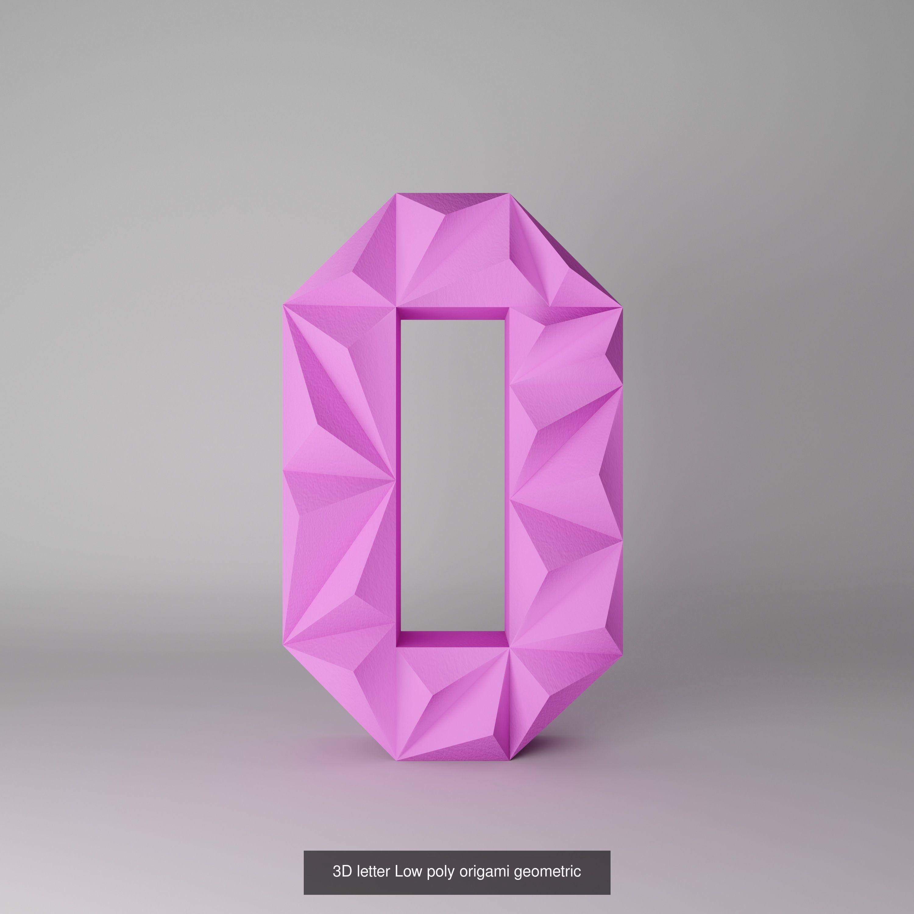 3D Model Collection 3D letter Low poly origami geometric VR / AR / low ...