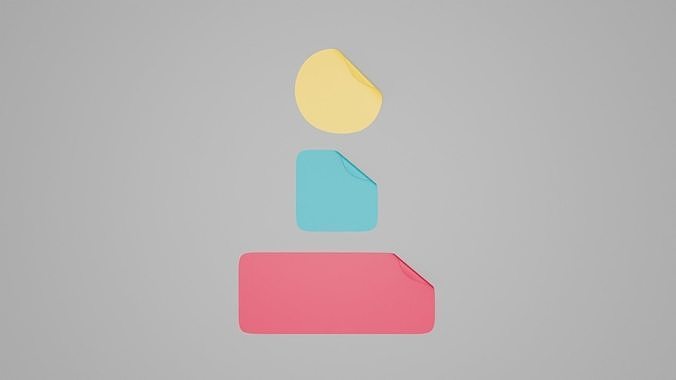 Stickers 3D model | CGTrader