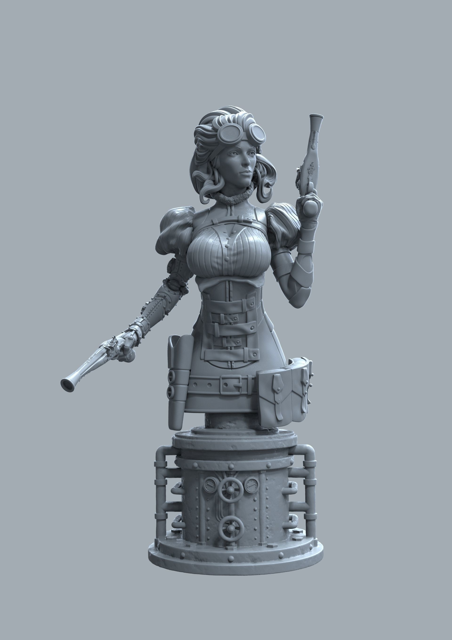 Lady Mechanika - 3d print 3D model 3D printable | CGTrader