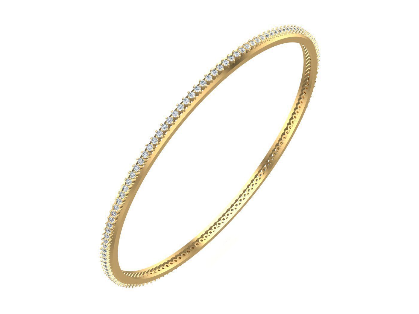 Gold Diamond Look Light Bangle 3D model 3D printable | CGTrader
