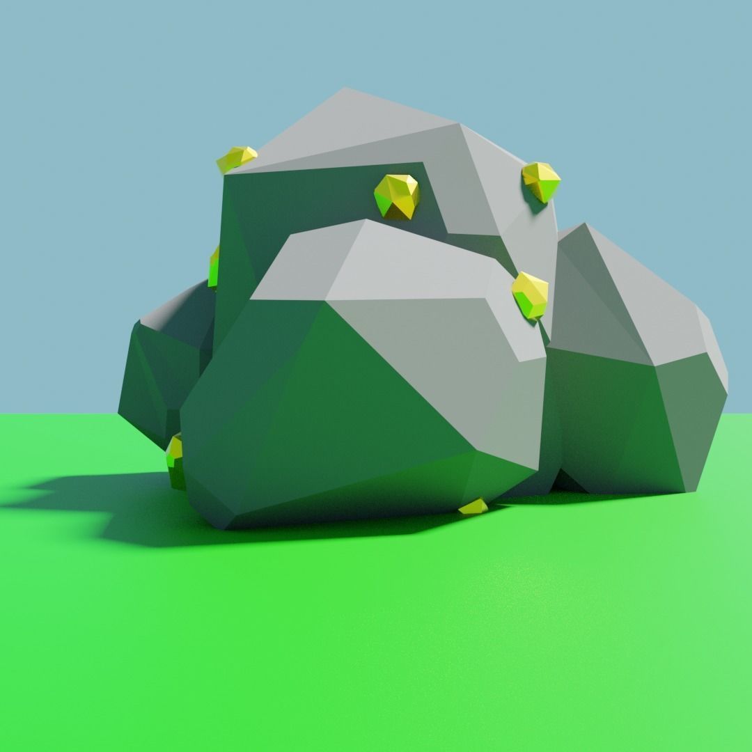 3D model 11 MODELS - Low-Poly Game Ready Gold Ore VR / AR / low-poly ...