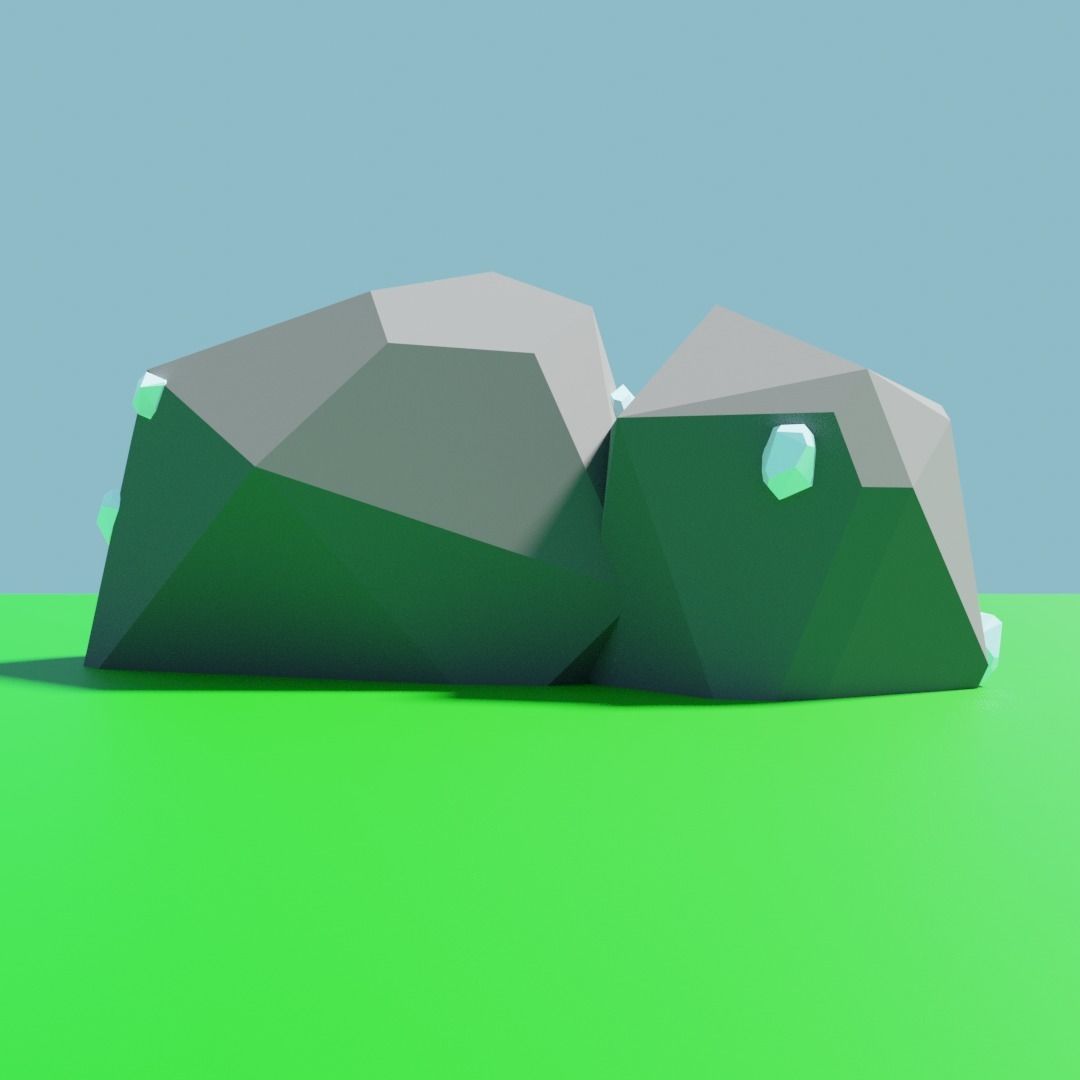 3D model 11 MODELS - Low-Poly Game Ready Diamond Ore VR / AR / low-poly ...