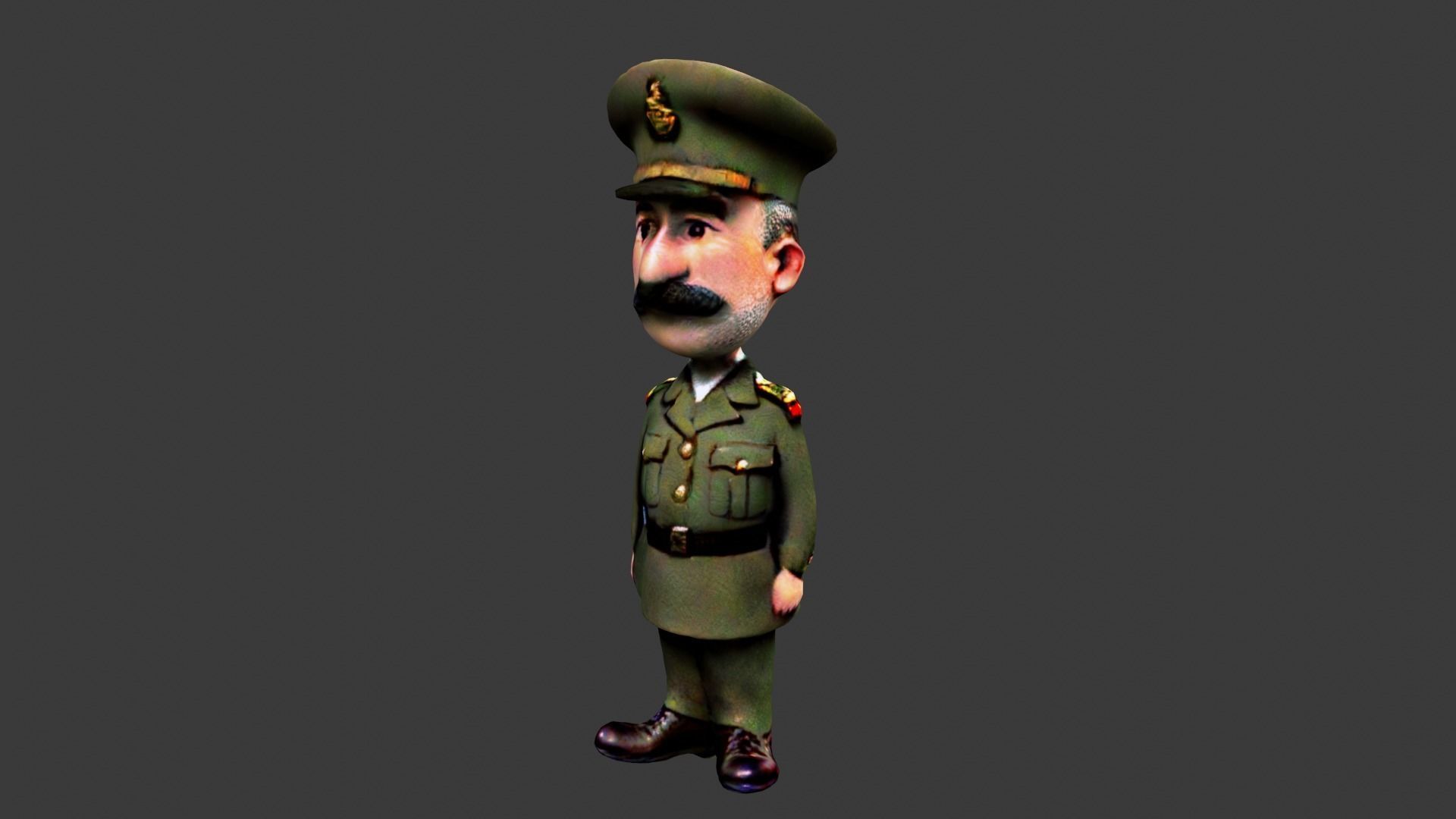 3D model World War II Commander VR / AR / low-poly | CGTrader