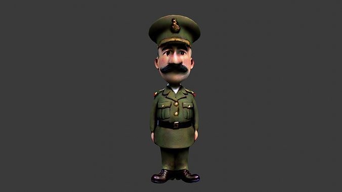 3D model World War II Commander VR / AR / low-poly | CGTrader