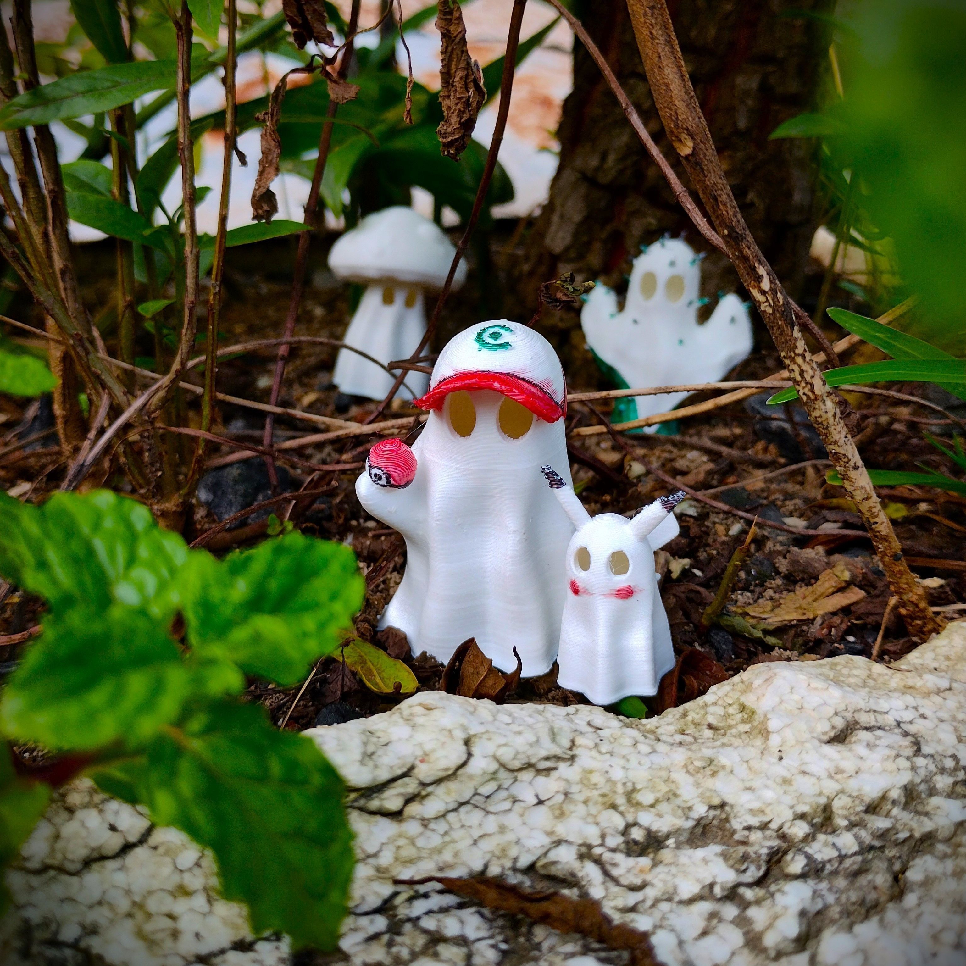 Cute little Boo cosplaying Ash and Pikachu 3D model 3D printable | CGTrader