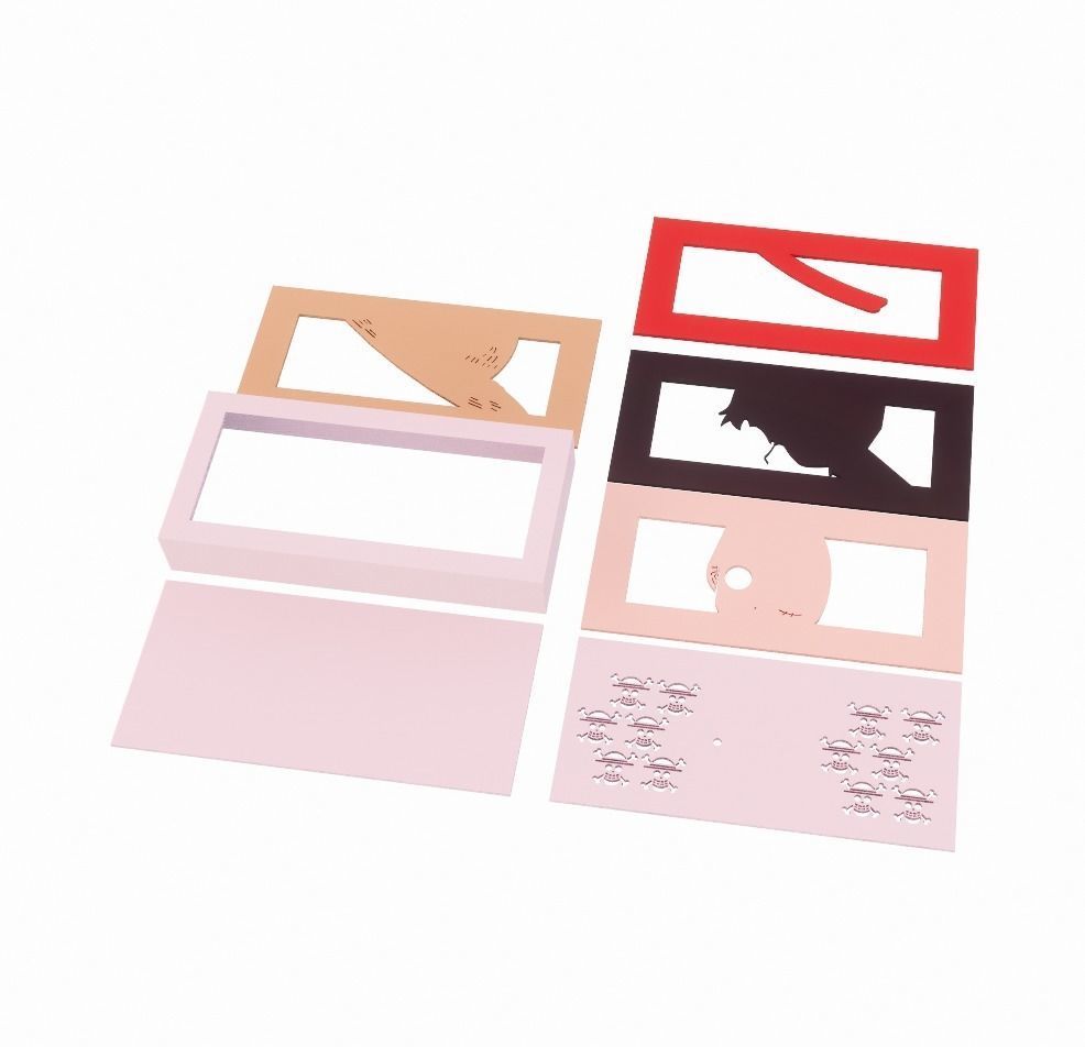 One Piece Luffy Light Box 3D model | CGTrader