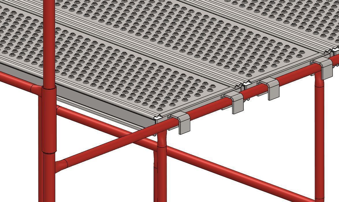 Column scaffolding Warsaw - 3 levels 3D model | CGTrader